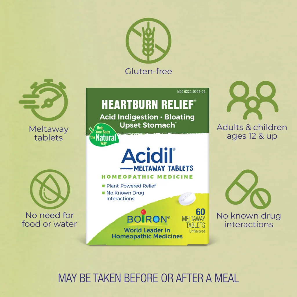 Acidil® for Heartburn Relief | Boiron USA